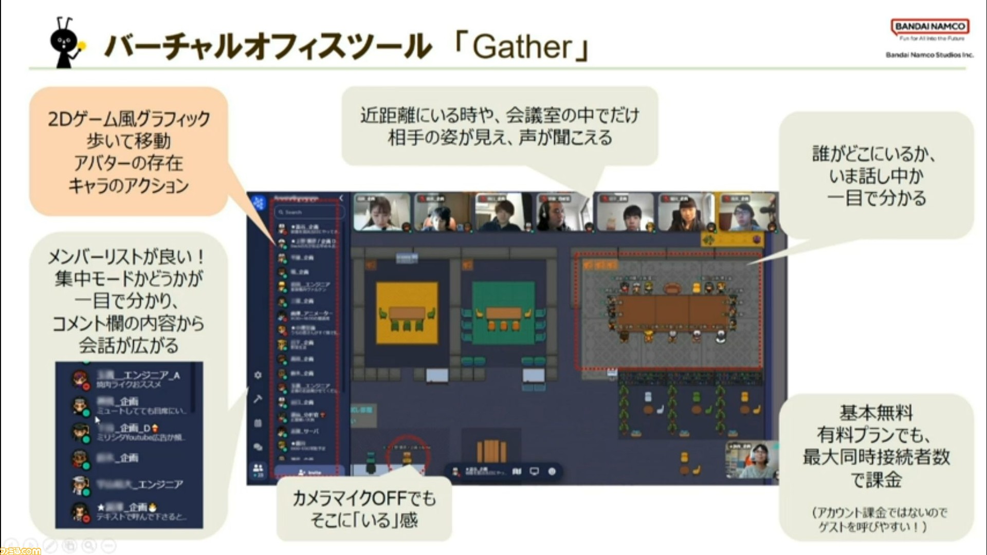 リモート環境で信頼を深めた、バンダイナムコスタジオの新人研修。『Goonect（グーネクト）』のリリースにつながり、導入したツールは社内にも ...